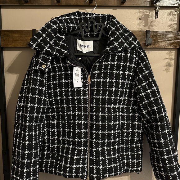 Jason Wu | Jackets & Coats | Jason Wu Black And White Checkered Tweed ...